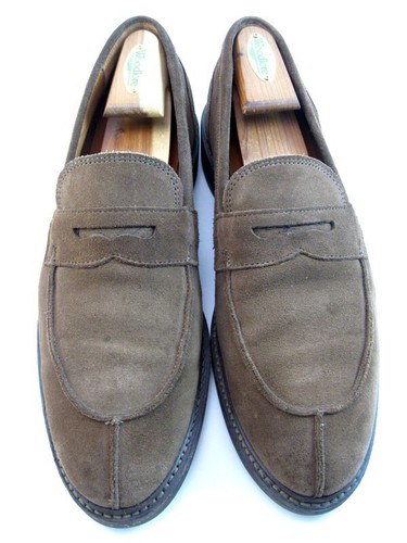 Allen Edmonds "DENALI" Slip-On Penny Loafers 10.5 D Brown Suede DISCONT ...