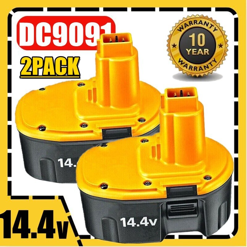 2PACK 14.4V For DEWALT DC9091 Battery /Charger DW9091 DW9094 DE9091 ...