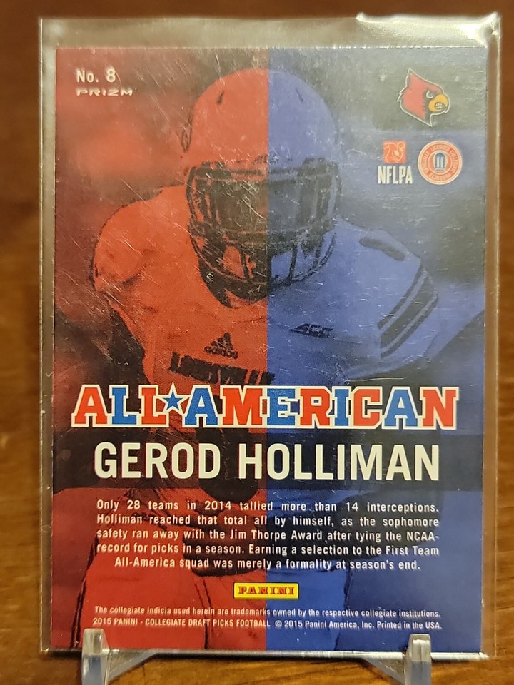 2015 Panini Prizm Draft Picks All American #8 GEROD HOLLIMAN RC Rookie ...