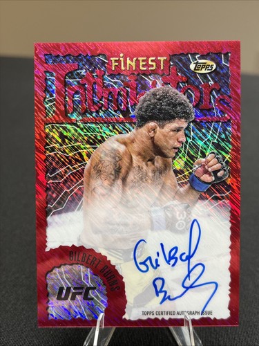 2024 Topps Finest UFC Gilbert Burns Intimidators On Card Auto Red ...