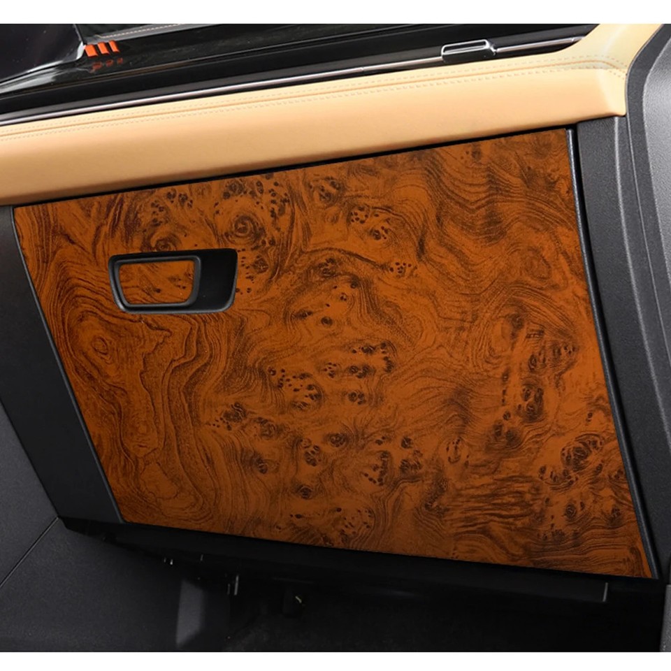 PVC Wood Grain Car Vinyl Wrap Film Textured Self-adhesive Universal ...