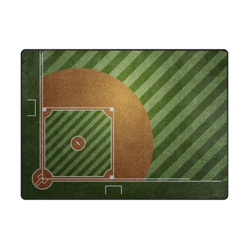 Area Rugs 80x58 Inches Baseball Field Non-Skid Lightweight Rugs for ...