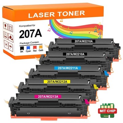 207A Toner mit Chip für HP 207A 207X Color Laserjet Pro MFP M283fdw ...