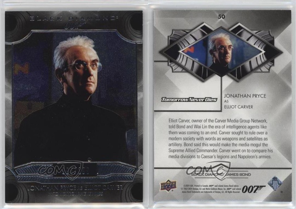 2025 James Bond Black Diamond /199 Jonathan Pryce as Elliot Carver #50 ...
