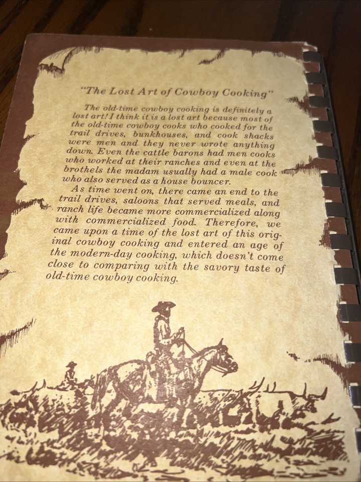 Original Cowboy Cookbook, 200+ Recipes from the 1840s / 1989 - "Wild ...