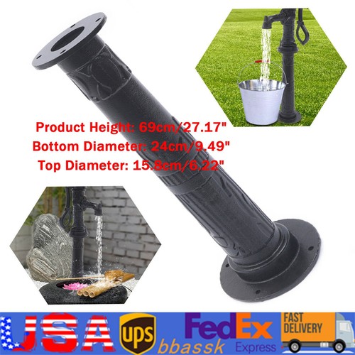 Black Cast Iron Hand Pump Stand 0.16"x0.47" Mounting Holes Well ...