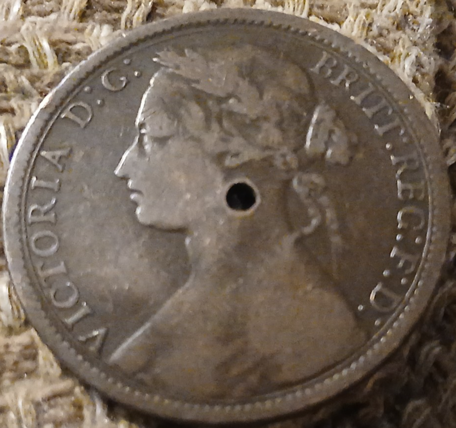 1874H VICTORIAN ONE PENNY BUN/YOUNG HEAD COIN QUEEN VICTORIA SEE PIC ...