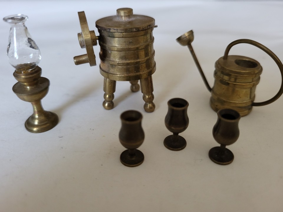 Vintage Brass Miniature Collectible Kitchen Items Lot of 6 Made In ...