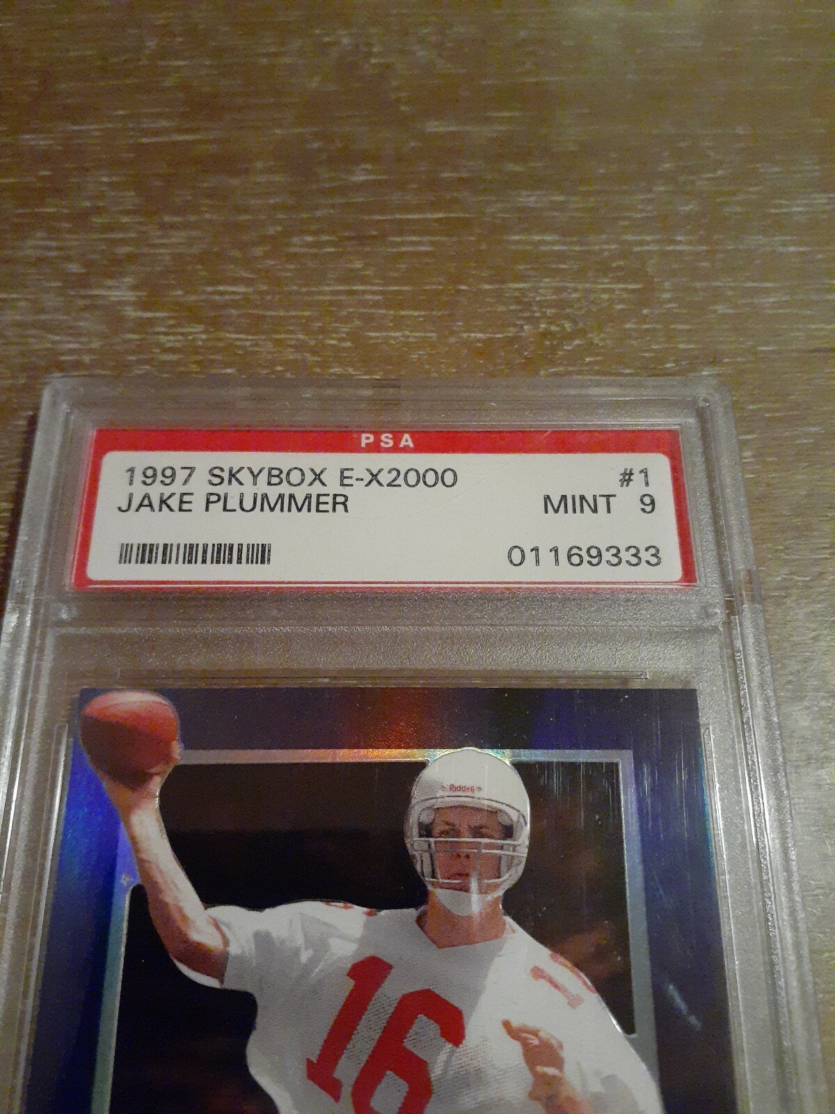 Jake Plummer Cardinals 1997 SkyBox E-X 2000 Rookie Card #1 PSA MINT 9 ...