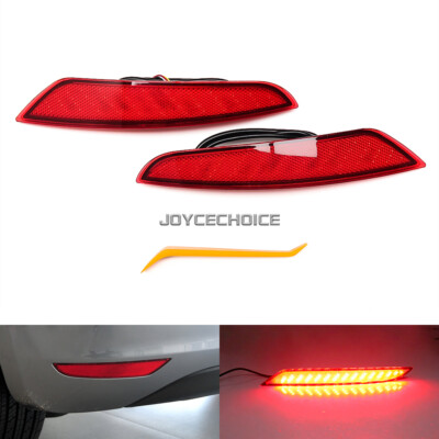 2x For VW GOLF 6 MK6 VI 09-2013 LED Dynamic Rear Bumper Reflector ...