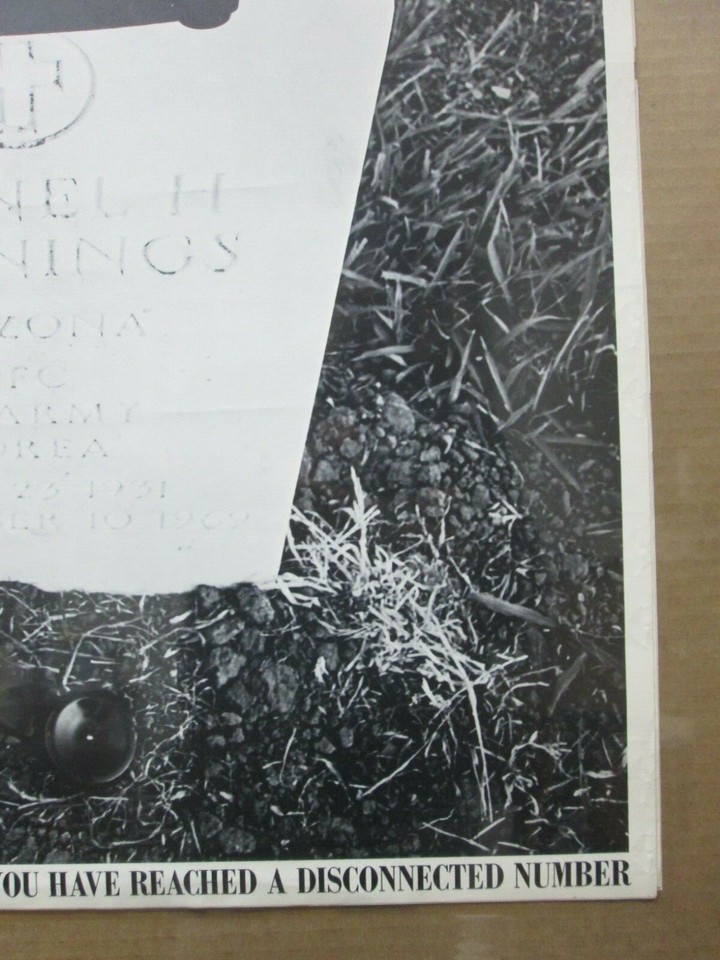 Disconnected number Black white Poster political antiwar 1970's Inv# ...