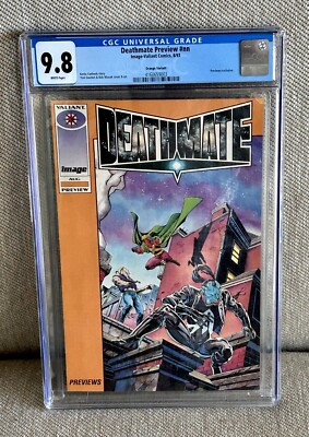 Deathmate Preview CGC 9.8 White Pages Orange Variant Image Valiant 1993 ...