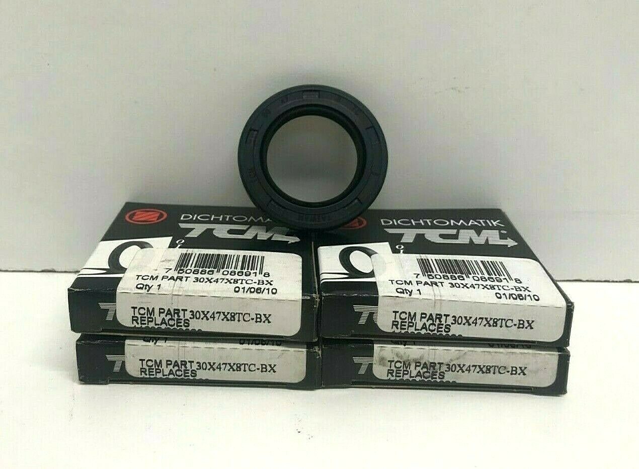LOT OF (4) NEW IN BOX! TCM DICHTOMATIK NITRILE OIL SEALS 30X47X8TC-BX ...