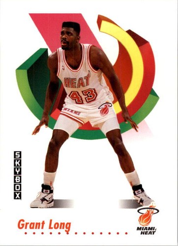 1991-92 SkyBox #150 Grant Long Miami Heat Basketball Card NBA Sports NM ...