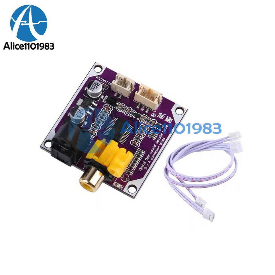 Optical Fiber Coaxial DAC Digital Audio Decoder Board D/A Converter 24 ...