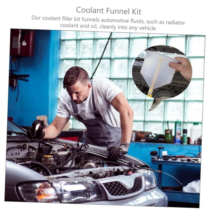 Radiator Coolant Filling Funnel Kit Spill Proof Cooling Fluid Bleeder ...