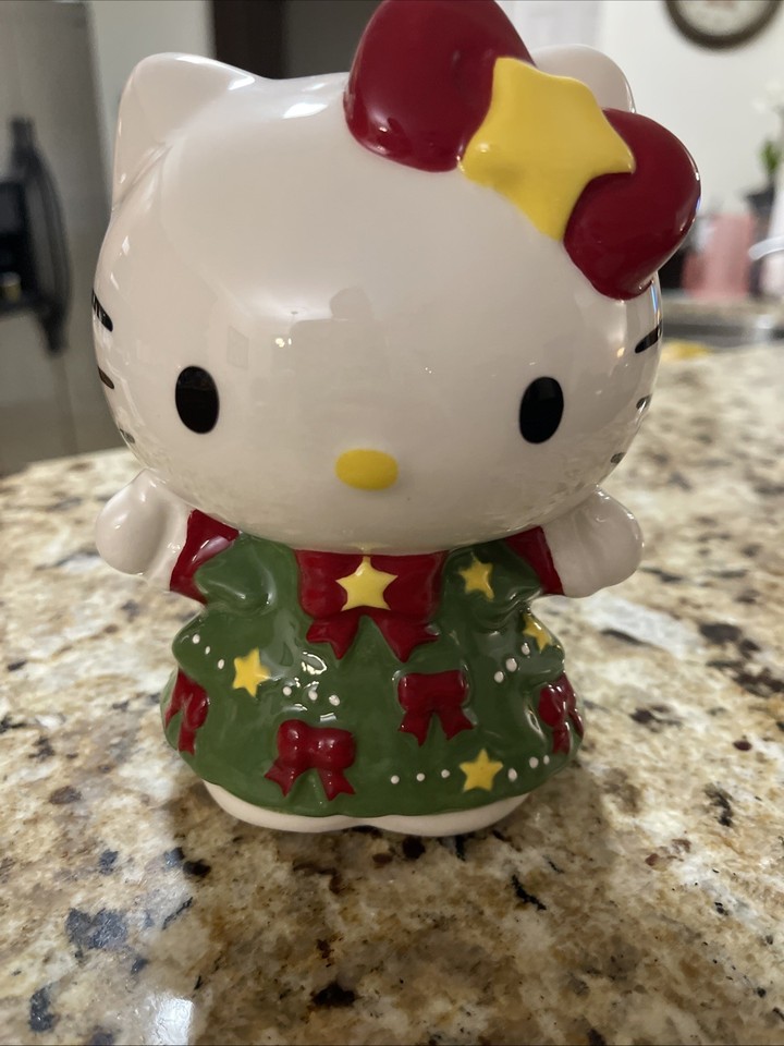 Blue Sky Clayworks Hello Kitty Christmas Tree Dress Figurine By Heather ...