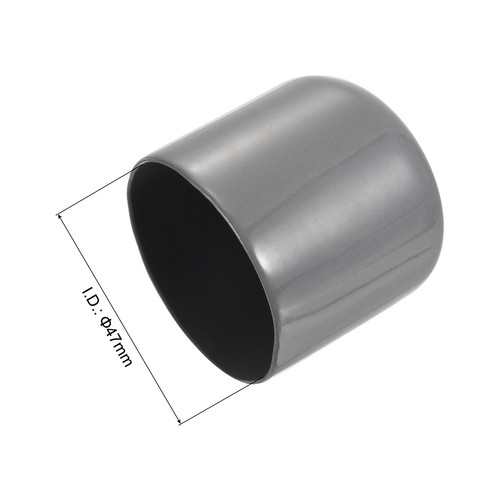 10pcs Rubber End Caps 47mm ID Round Screw Thread Protectors Dark Grey ...