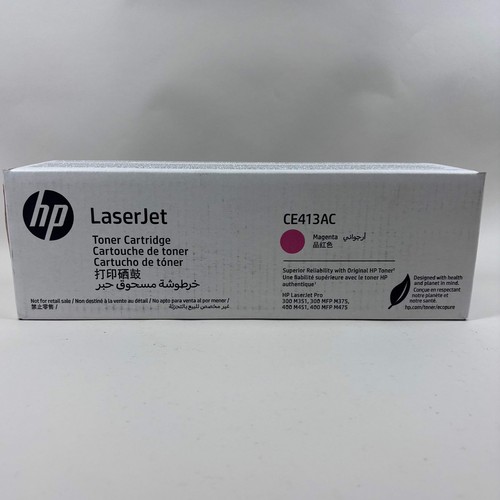 New HP CE413AC CE413-00907 Magenta LaserJet Toner Cartridge MFG Date 12 ...