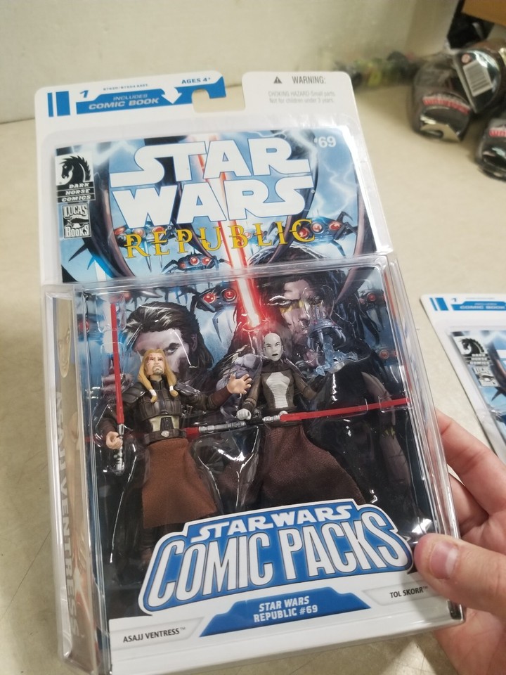 Star Wars Comic Pack Asajj Ventress Tol Skorr 3.75" Action Figure Set ...