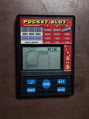 VINTAGE 90s RADICA BLACK POCKET SLOT MACHINE HANDHELD GAME MODEL 1370 ...