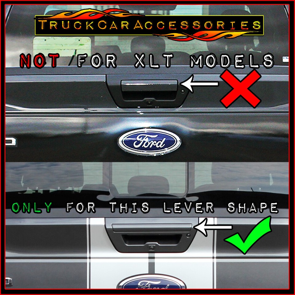 For FORD F150 15 16 17 Lariat Platinum King Ranch Chrome Tailgate Cover ...