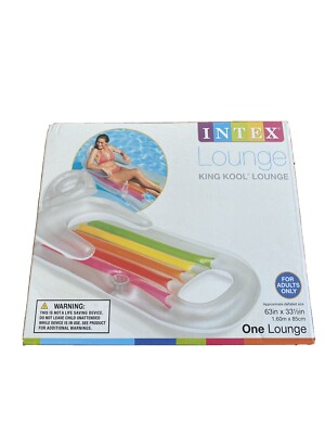 Intex King Kool 58802EP Inflatable Lounging Swimming Pool Float, Multi ...