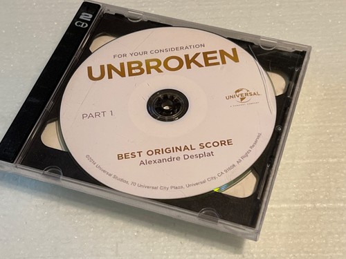 UNBROKEN FYC OSCAR [PROMO 2 CD SET] COMPLETE SCORE ALEXANDRE DESPLAT 45 ...