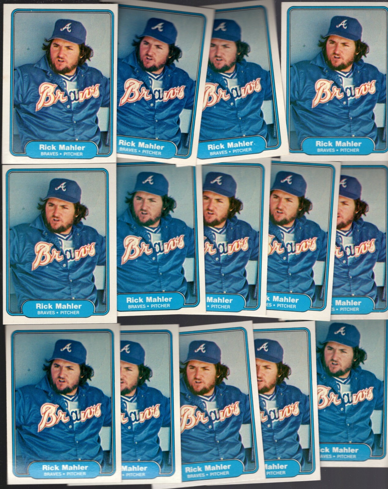 1982 Fleer Baseball #440 LOT of (14) RICK MAHLER (RC) NM+ Atlanta ...