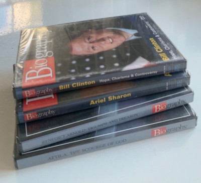 A&E BIOGRAPHY DVD Set 4 BILL CLINTON Ariel Sharon BENEDICT ARNOLD ...