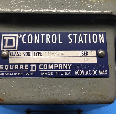 GW-204 Square D Open/Close Heavy Duty Control Station GW204 | eBay