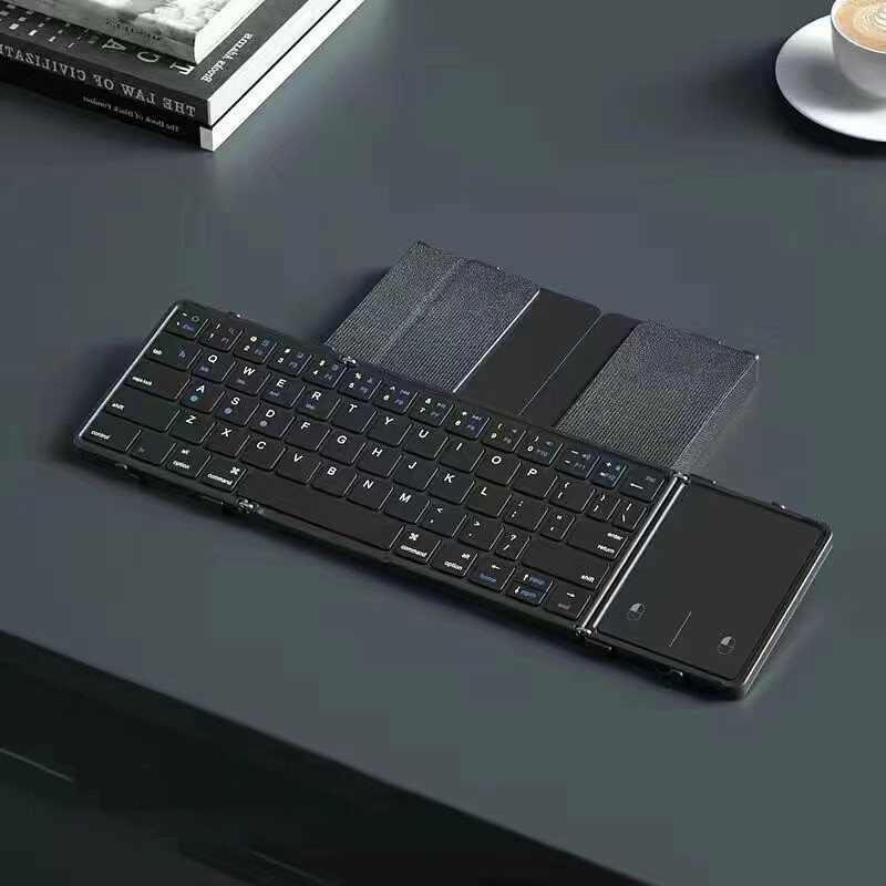 Wireless Bluetooth keyboard touchpad Rechargeable ultrathin foldable ...