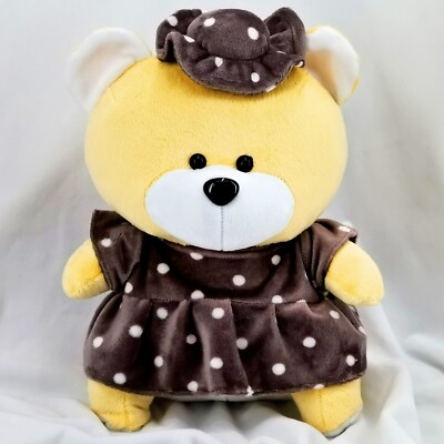 Bubsy Teddy Bear With Brown Frock 25cm Stuffed Teddy Bear Plush Toy ...