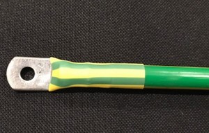 35mm2 Earthing Strap Earth Link - 6mm Lugs 300mm Green / Yellow Cable ...