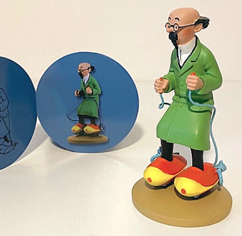 HERGE TINTIN Calculus on Roller Skates Resin Standing Figure Figurine ...