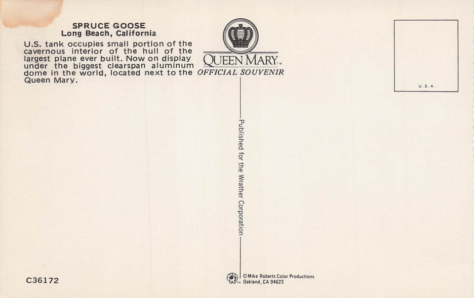 RMS Queen Mary Souvenir Spruce Goose Long Beach M4 Sherman Tank Vtg ...