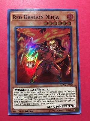 Yugioh! Red Dragon Ninja - SHVA-EN025 - Super Rare - 1st Edition M/NM ...
