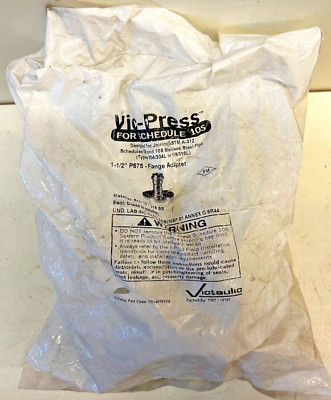 VICTAULIC P575 VIC-PRESS 1 1/2" Flange Adapter Sch 10 316 Stainless | eBay