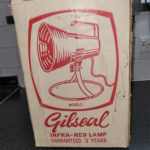 Vintage 1950's Infrared lamp, heat penetrating health lamp in box ...