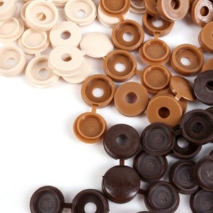 HINGED SCREW COVERS Natural Brown Dark Light Oak Furniture Dome Cap ...