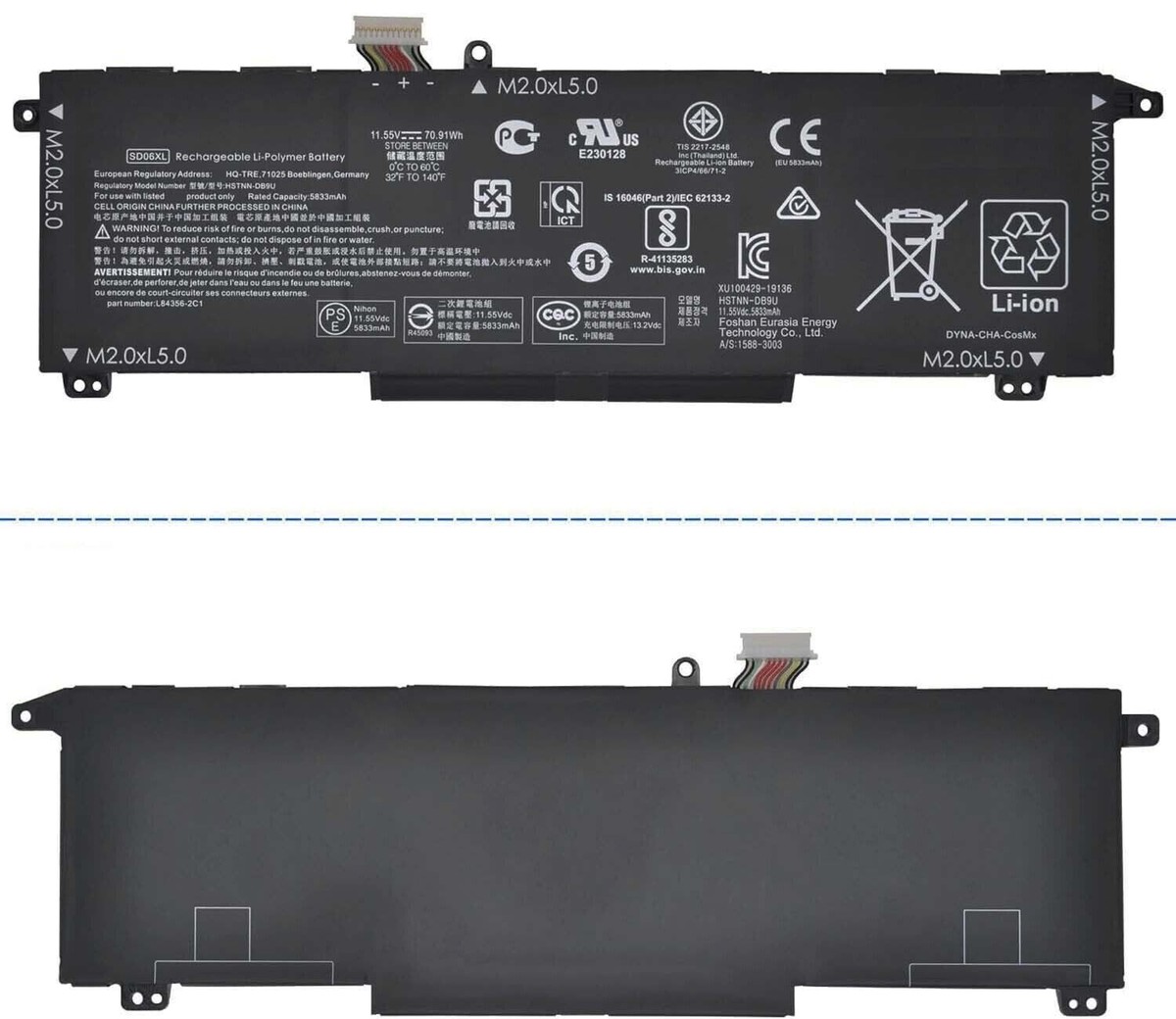 Ricambio Batteria Laptop 52,5Wh 52,5 Wh SD03XL - Batteria Per PC ...