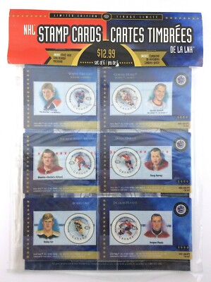 Vintage 2000 NHL Hockey Stamp Card Set Souvenir Sheet Canada Post ...