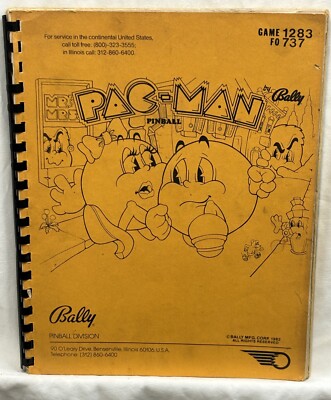 ORIGINAL-BALLY-PAC-MAN-INSTALLATION & OPERATION INSTRUCTIONS | eBay