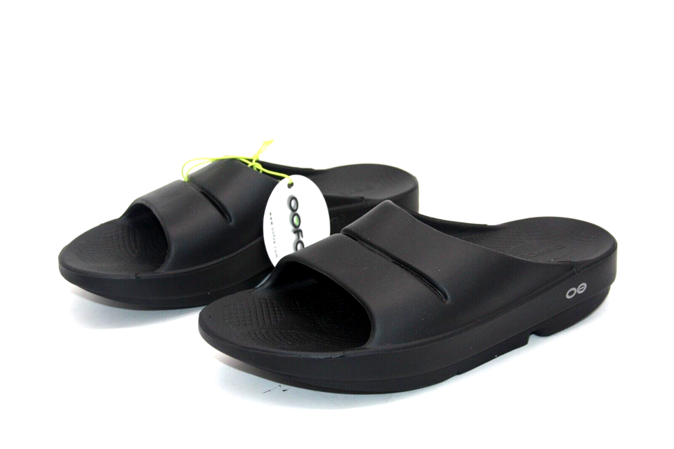 OOFOS OOAHH Slide Sandal 1100BLK Black UNISEX | eBay