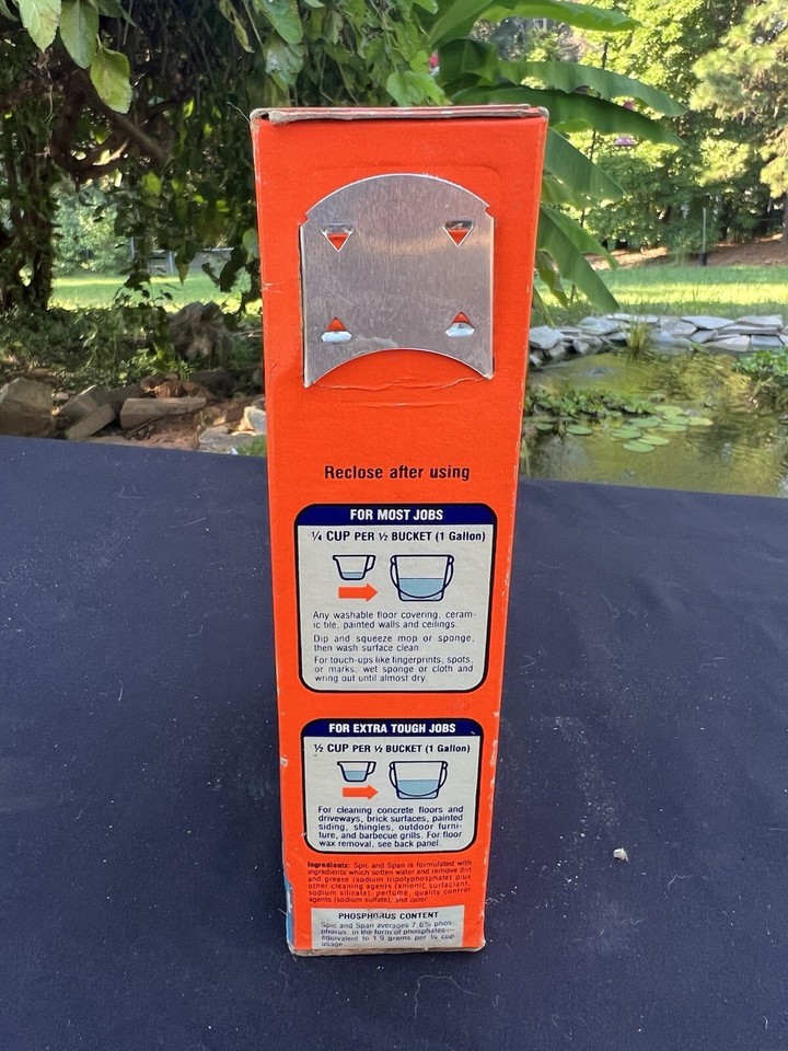 Vintage Spic and Span Floor Cleaner Box Prop Advertising No Rinse ...