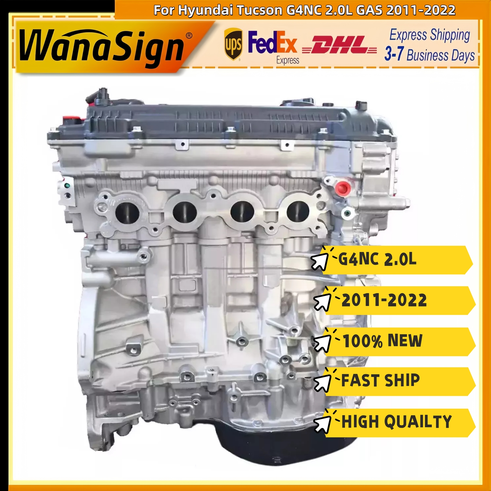 Long Block Engine Assembly For 11-22 Kia Hyundai Tucson Elantra GT i40 ...