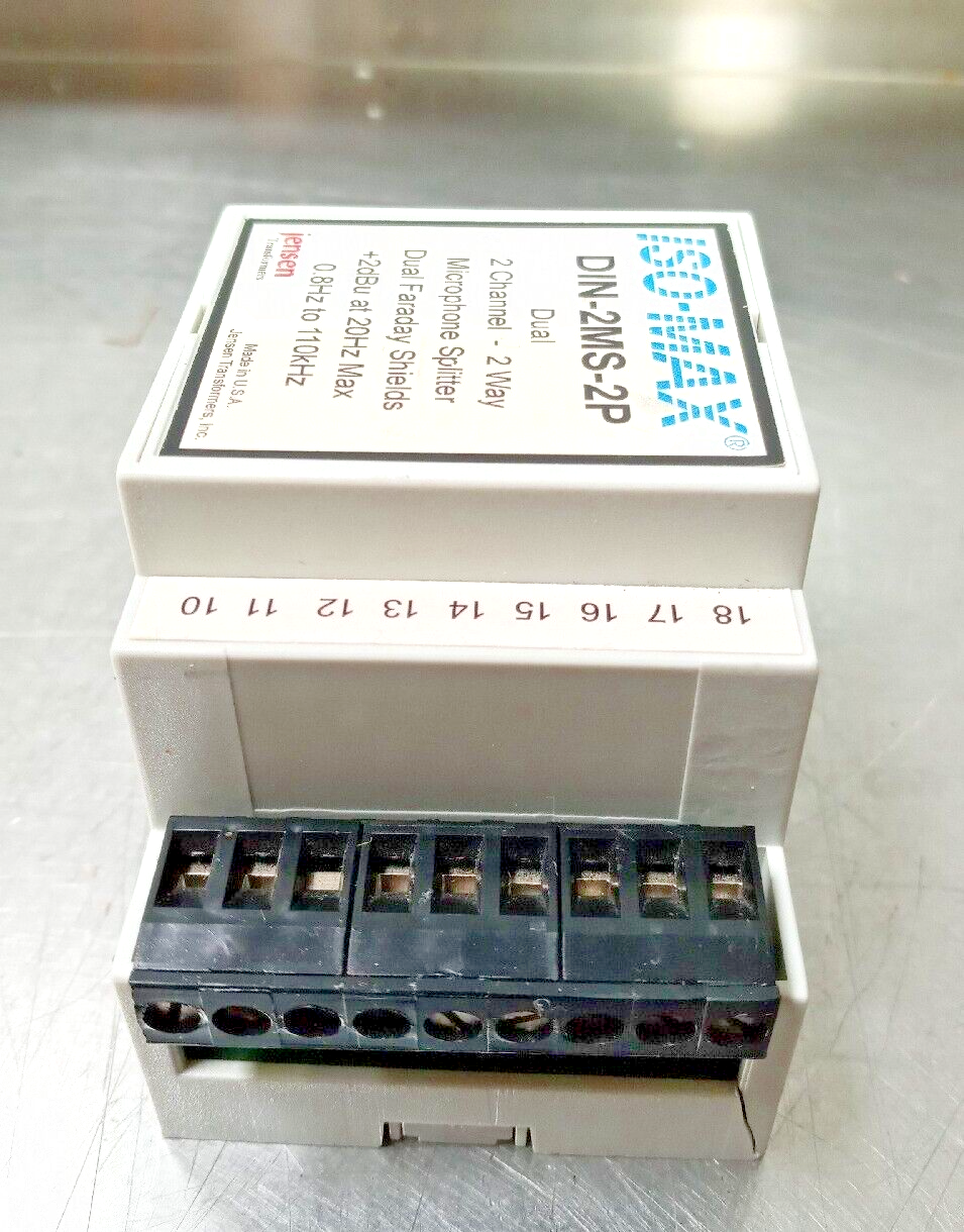 Jensen Transformers Iso-Max DIN-2MS-2P Two-Channel Mic Splitter (2x2 ...