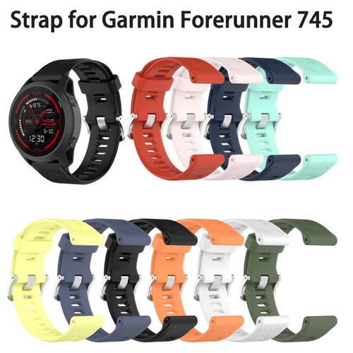 Band Strap Silicone Wriststrap Bracelet For Garmin Forerunner 745 ...