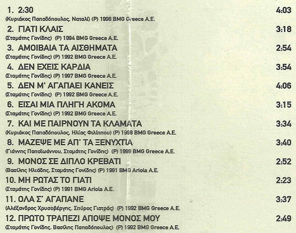 Stamatis Gonidis 12 tracks Greek SEALED CD | eBay