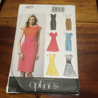 Vogue Easy Options Sewing Pattern V8872 Size 6-14 | eBay Australia